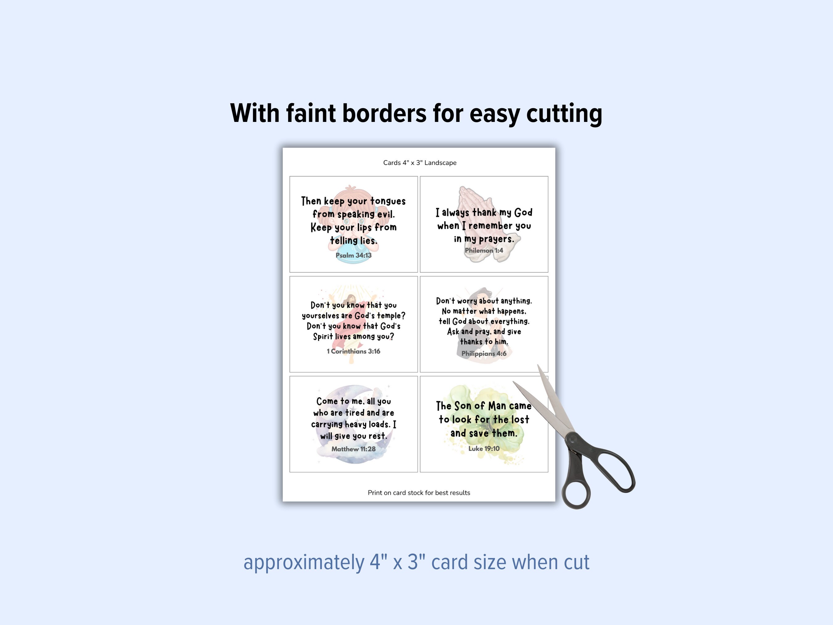 48 Printable Bible Verse Notes for Kids | Encouragement Cards ...