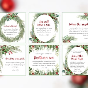 32 Christmas Bible Verses Cards Printable | Christian Christmas Cards ...