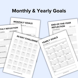 2025 Goal Setting Planner Printable Worksheets Bundle | Yearly Goal ...