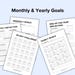 2025 Goal Setting Planner Printable Worksheets Bundle | Yearly Goal ...