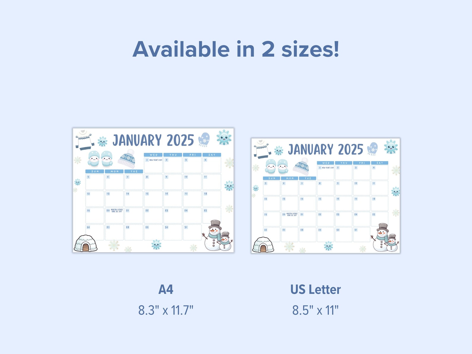 Printable 2025 Yearly Calendar Bundle for Children | Homeschool Monthly ...