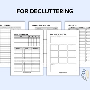 20 Decluttering Checklist Printable Planner | Home Management Checklist ...