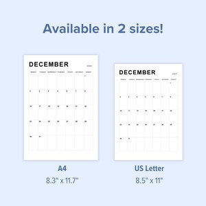 Editable December 2024 Calendar Minimalist Printable | Simple ...