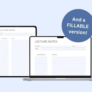 Minimalist Lecture Note Taking Template | Note Taking Pages | Review ...