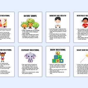 32 Mindful Breathing Cards for Kids | Calm & Focus Printable ...
