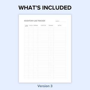 Inventory Tracker and Management Sheet Printable | Editable Inventory ...