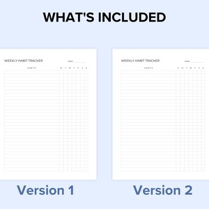 Weekly Habit Tracker Printable | Habit Goal Tracker Template | Routine ...