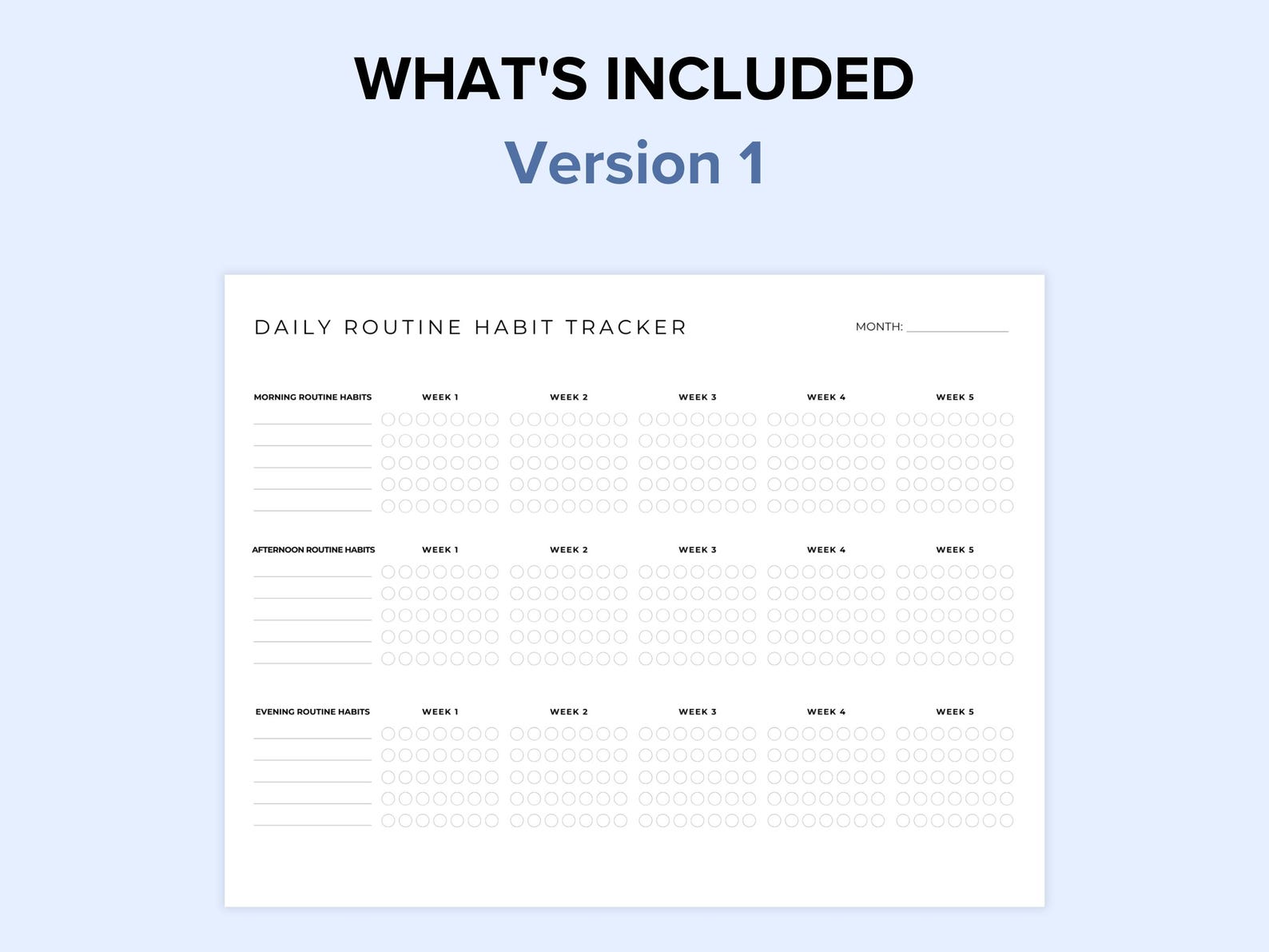 Daily Routine Habit Tracker Printable | Morning and Evening Routines ...