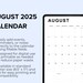 Editable August 2025 Calendar Minimalist Printable | Simple Minimalist ...