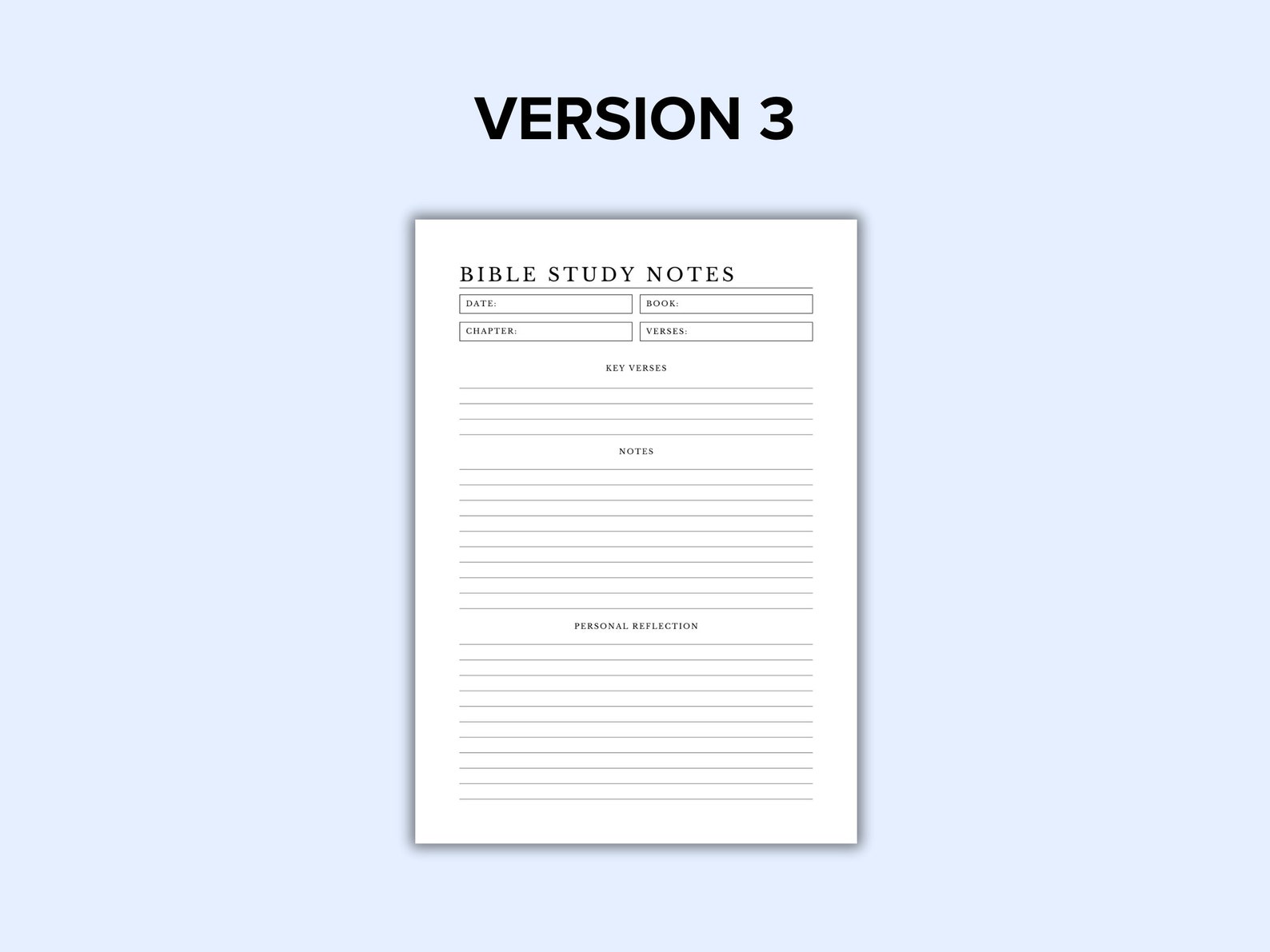 Bible Study Templates Printable | Scripture Study Guide Prayer Journal ...