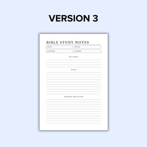 Bible Study Templates Printable | Scripture Study Guide Prayer Journal ...
