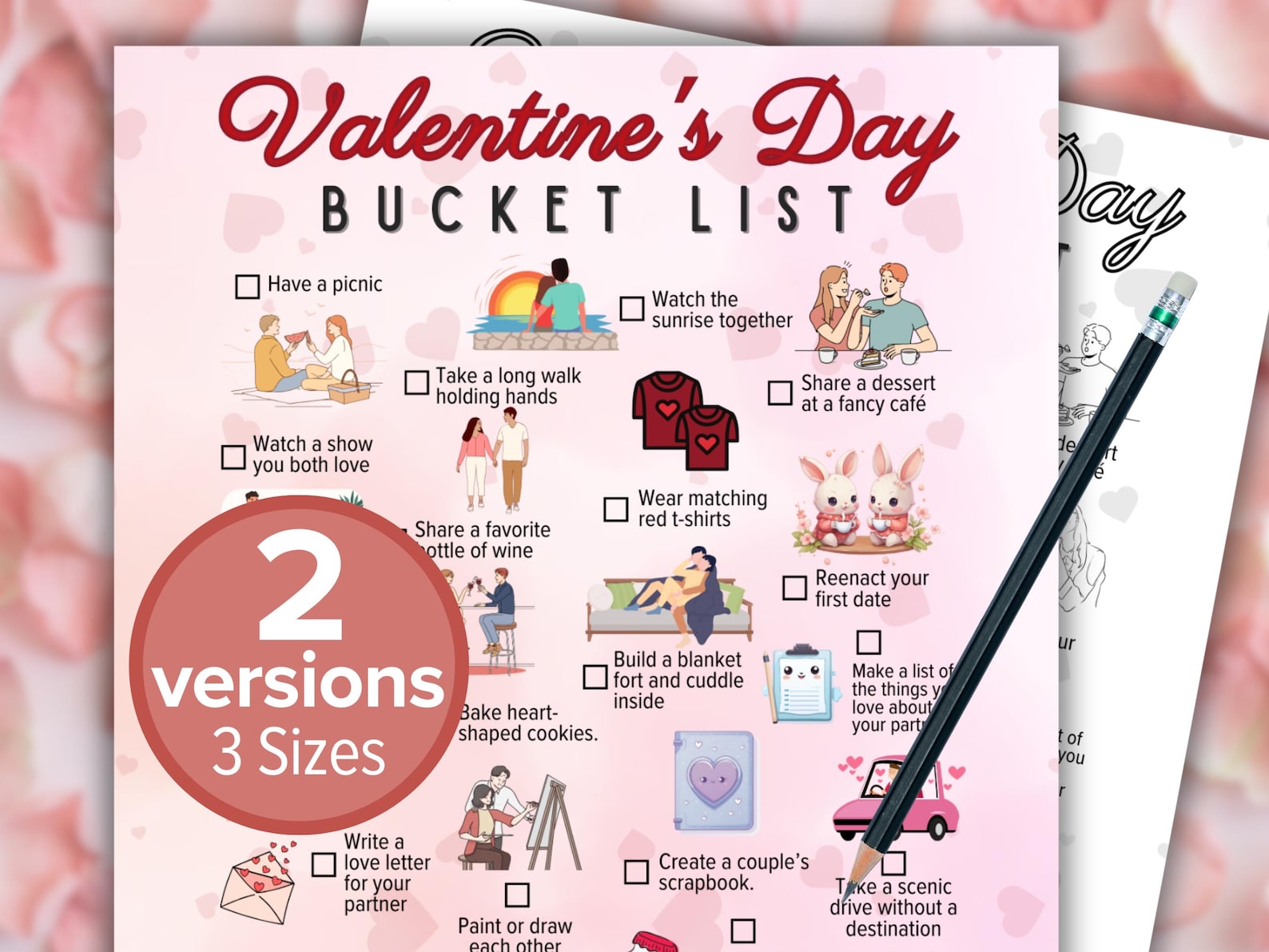 Valentine's Day Bucket List | Couples Valentine's Day | Love Theme ...