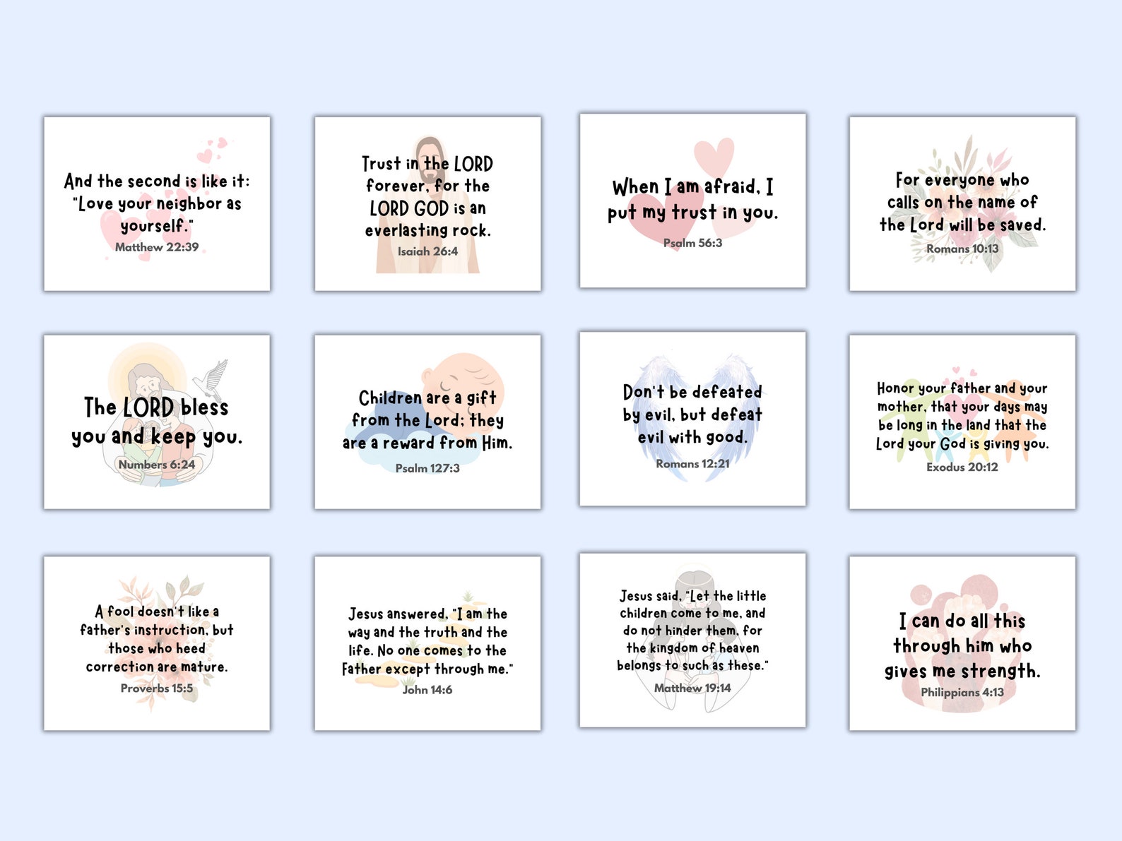 48 Printable Bible Verse Notes for Kids | Encouragement Cards ...