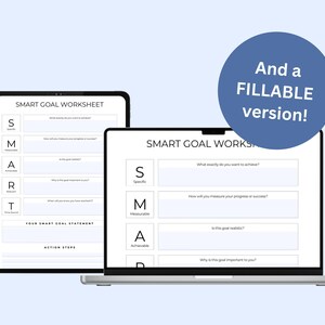 SMART Goals Printable and Editable Worksheet Template | 2025 Yearly ...