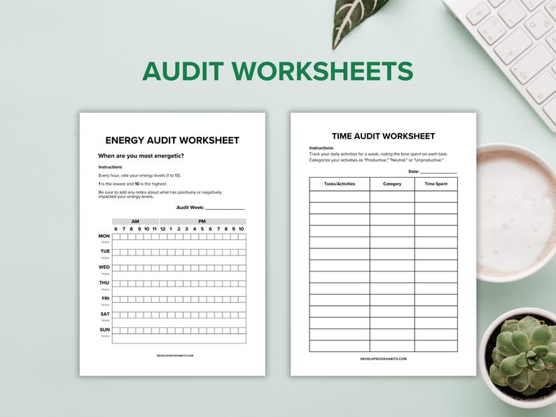 Time Management & Productivity Printable Bundle | 25+ Products for One ...