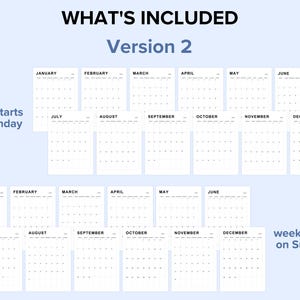 Editable 2025 Minimalist Yearly Calendar | 2025 Calendar | US Letter ...