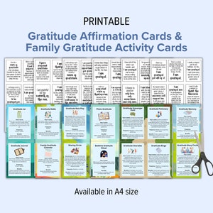 78 Gratitude Cards and Activities Printable | Gratitude Journal ...