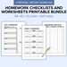 3 Homework Checklists and Worksheets Printable Bundle | Daily Homework ...