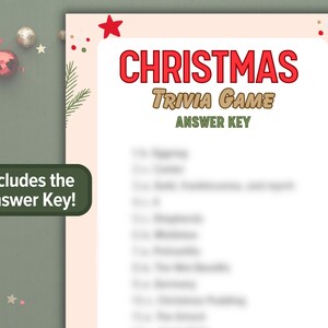 Christmas Trivia Game Printable With Questions and Answers | Holiday ...