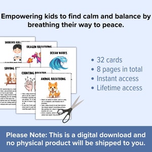 32 Mindful Breathing Cards for Kids | Calm & Focus Printable ...
