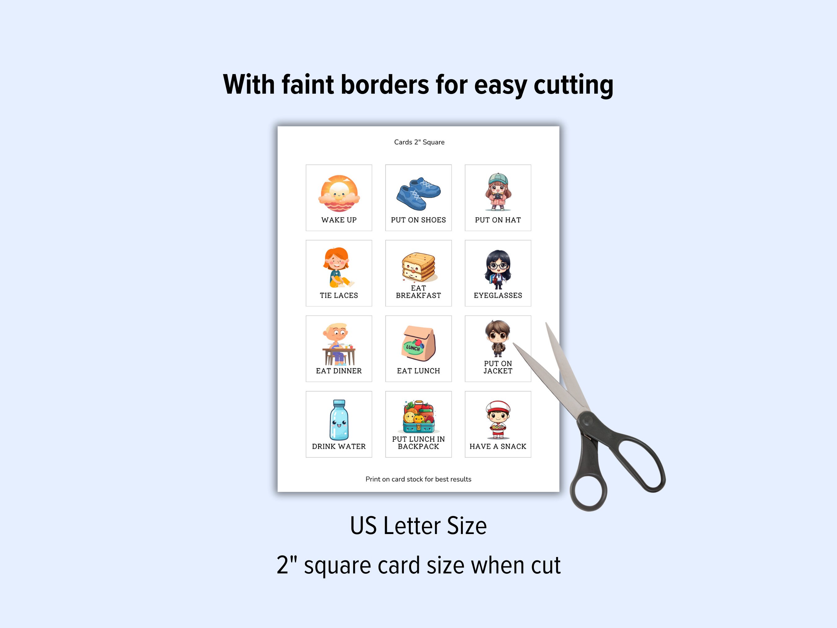 216 Daily Routine Cards for Kids Printable With 16 Kids Routine Charts ...