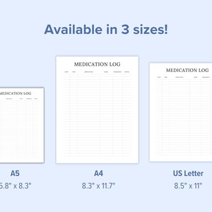 Daily Medication Log Tracker Printable | Prescription Pill Log ...