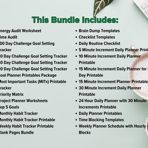 Time Management & Productivity Printable Bundle | 25+ Products for One ...