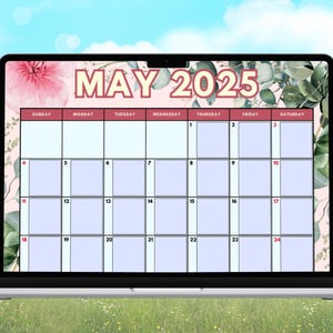 Editable May 2025 Calendar Printable and Spring Themes | Mother's Day ...