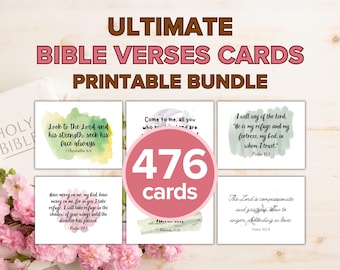34 Bible Verse Printable Cards | Inspirational Scripture Cards ...