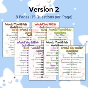 112 Printable Would You Rather Questions Game for Kids | Kids Games ...