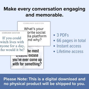 132 Icebreakers and Conversation Starters for Teenagers Printable ...
