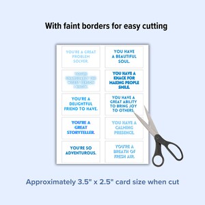 201 Compliment and Kindness Cards Printable | Words of Encouragement ...