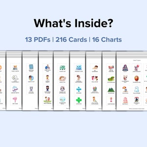 216 Daily Routine Cards for Kids Printable With 16 Kids Routine Charts ...