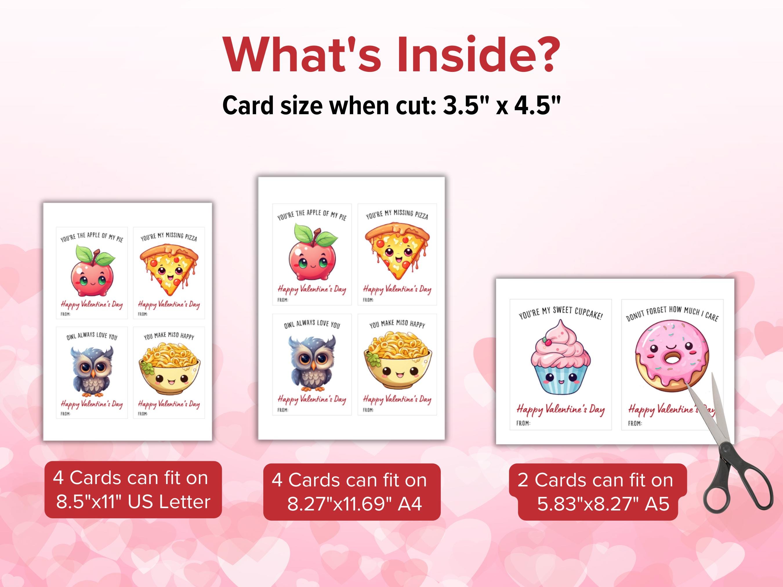 24 Valentine's Day Printable Cards With Cute Puns | School Valentine's ...