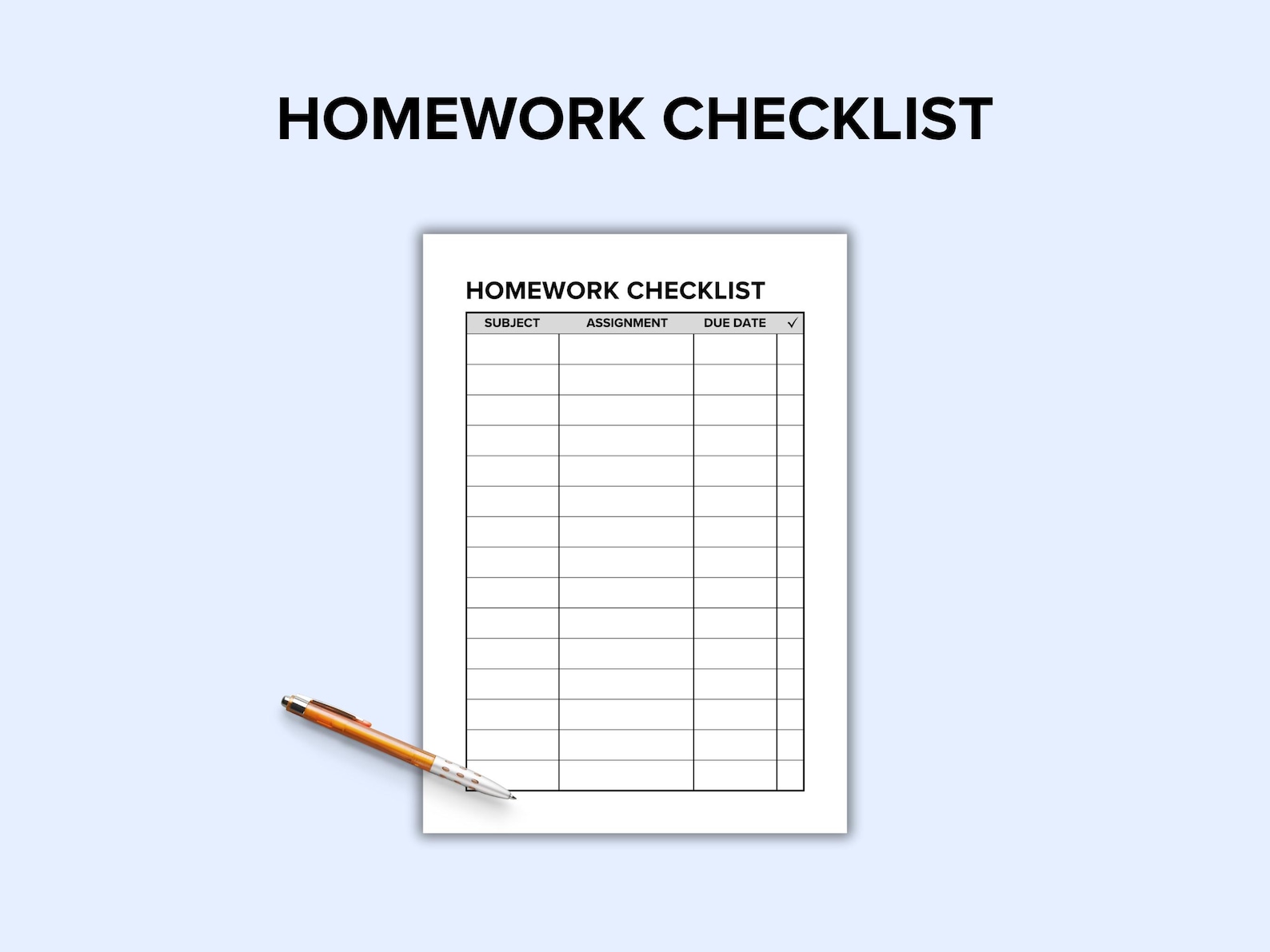 3 Homework Checklists and Worksheets Printable Bundle | Daily Homework ...