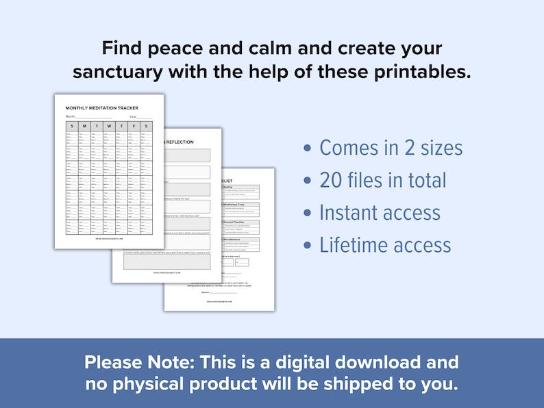 Calm Your Mind Journal Pages Printable Bundle | Stress and Anxiety ...
