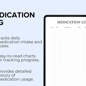 Daily Medication Log Tracker Printable | Prescription Pill Log ...