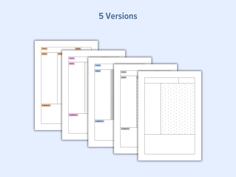 Cornell Note Taking Printable Worksheet | Printable Note Taking ...