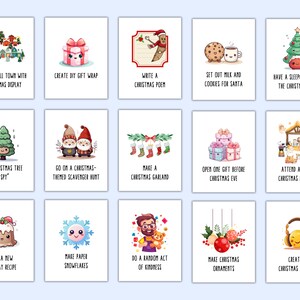 30 Printable Advent Activity Cards for Kids | Christmas Cards for Kids ...