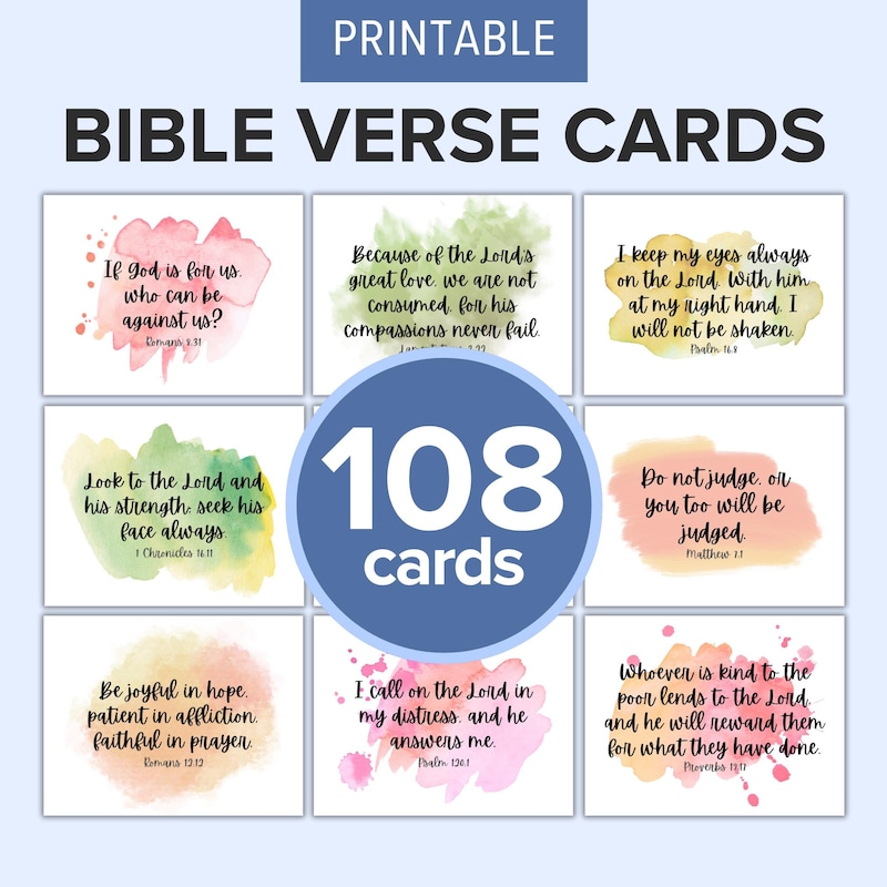 Bible Verse Cards - Etsy
