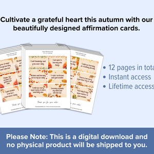 72 Fall Affirmation Cards for Gratitude | Printable Fall and Autumn ...