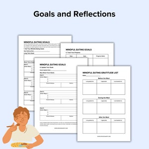 Mindful Eating Log and Journal Printable Bundle | Food Journal ...