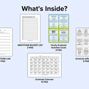 78 Gratitude Cards and Activities Printable | Gratitude Journal ...