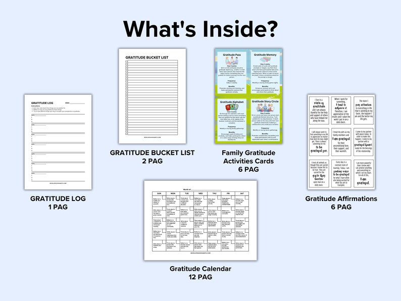 78 Gratitude Cards and Activities Printable | Gratitude Journal ...