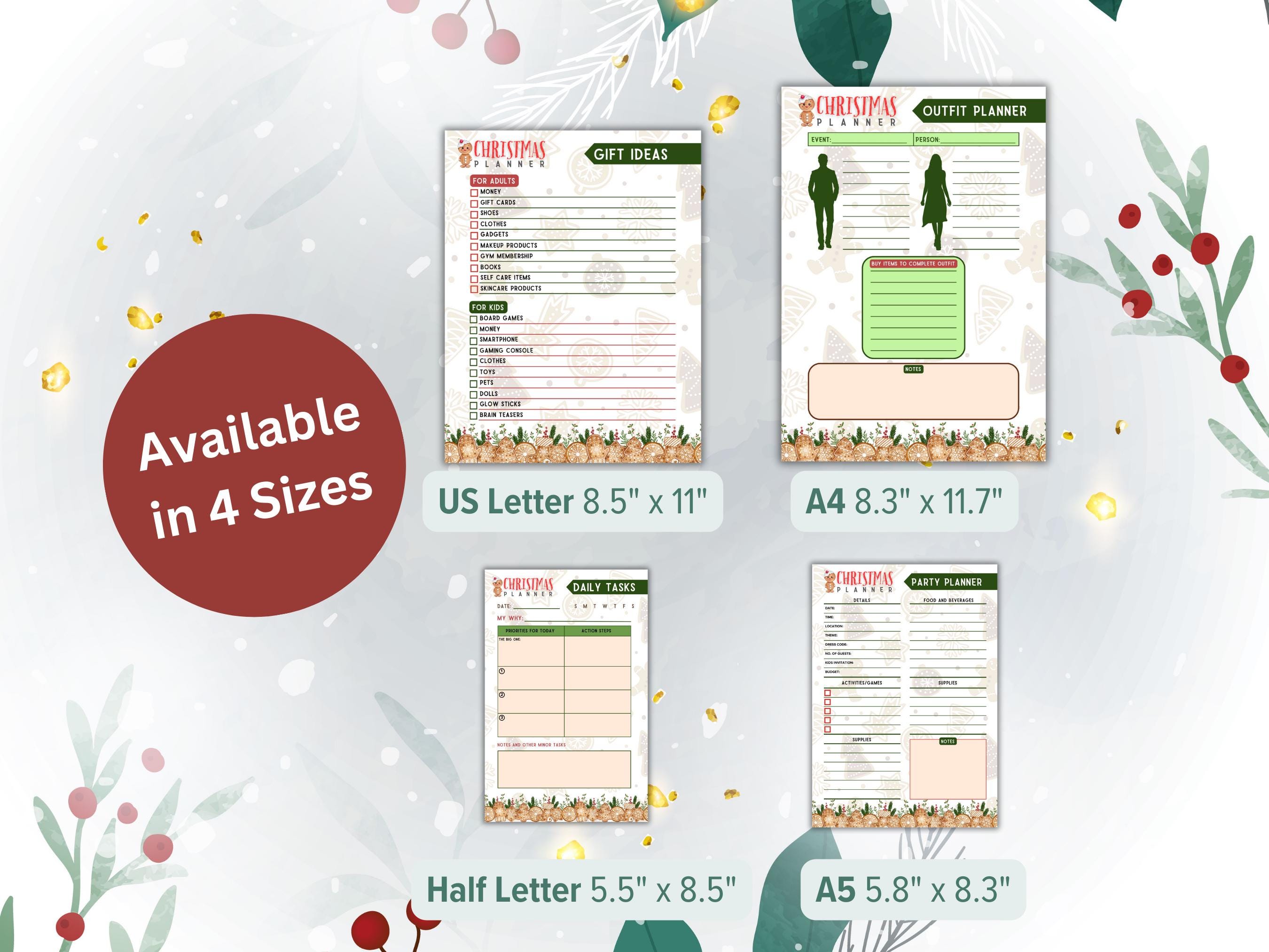 Christmas Planner Bundle With 60+ Printables | A4, A5, US Letter, Half ...