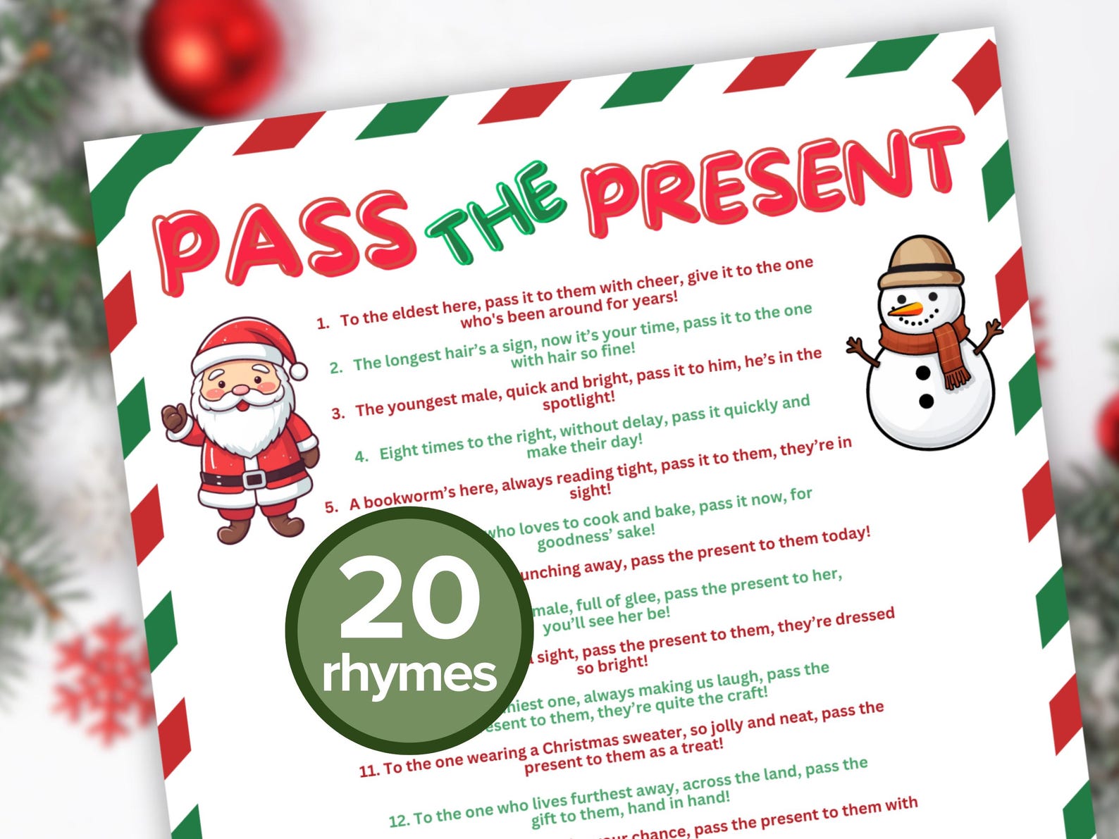 Christmas Pass the Present Game | Fun Christmas Party Game | Left Right ...