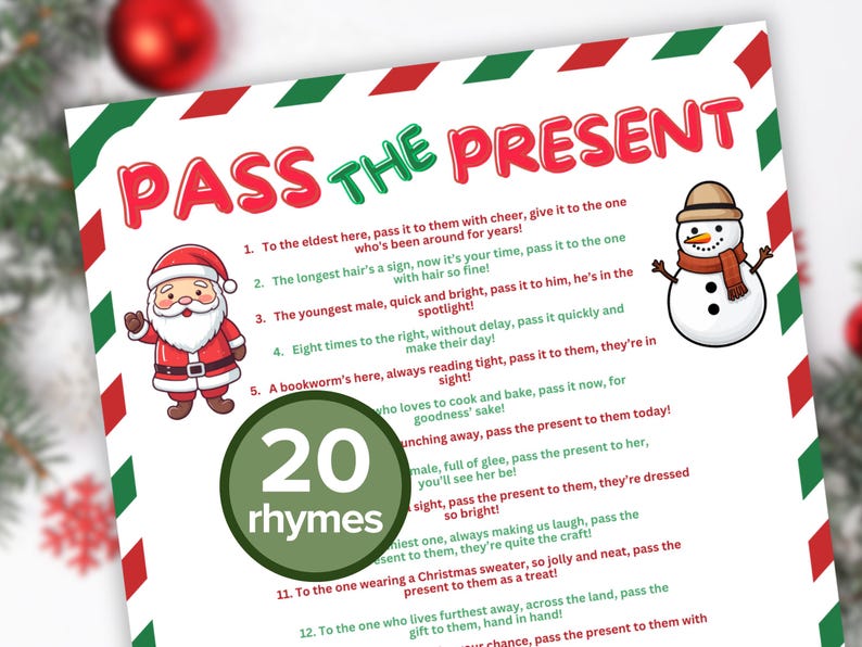 Christmas Pass the Present Game | Fun Christmas Party Game | Left Right ...