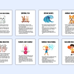 32 Mindful Breathing Cards for Kids | Calm & Focus Printable ...