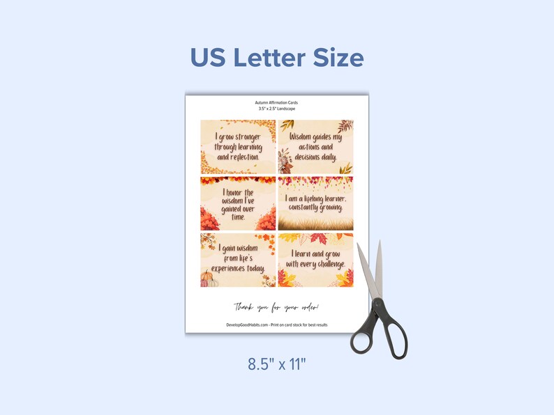 72 Fall Affirmation Cards for Gratitude | Printable Fall and Autumn ...
