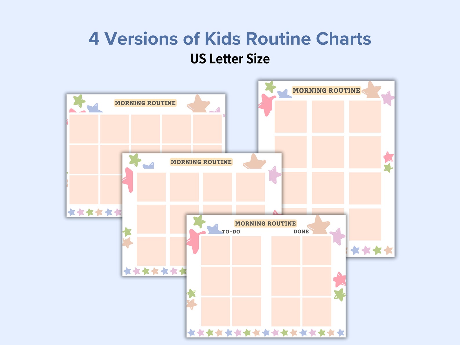216 Daily Routine Cards for Kids Printable With 16 Kids Routine Charts ...